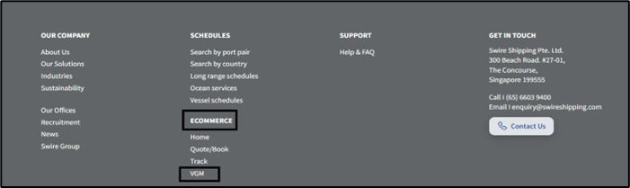 Verified Gross Mass (VGM) - Process to Submit eVGM & FAQ's – Swire ...
